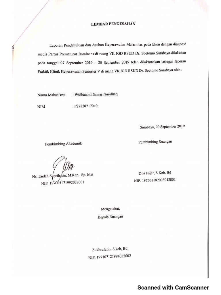 LP + Askep Partus Prematurus Imminens (PPI) | PDF