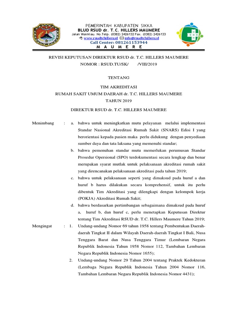 SK Tata Naskah Akreditasi Snars Edisi 1 | PDF