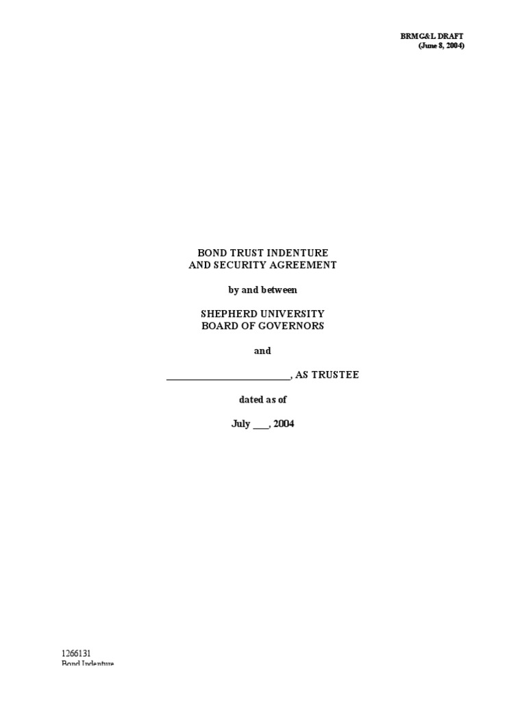 Bond Indenture | Repurchase Agreement | Bonds (Finance)