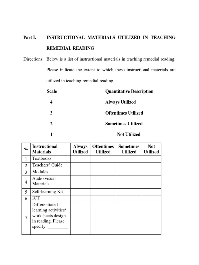 QUESTIONNAIRE | PDF | Learning Methods | Behavior Modification
