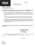 Annex C BIR 2316 Sworn Declaration | PDF