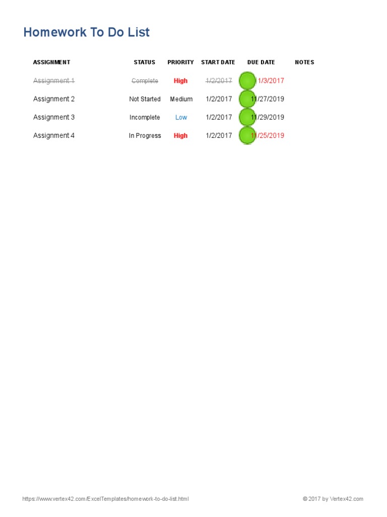 Assignment To-Do List | PDF | Worksheet | Spreadsheet