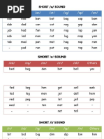 Short Vowels Words Sentences | PDF | Organisms | Mammals