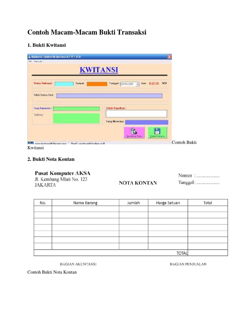 Contoh Transaksi | PDF