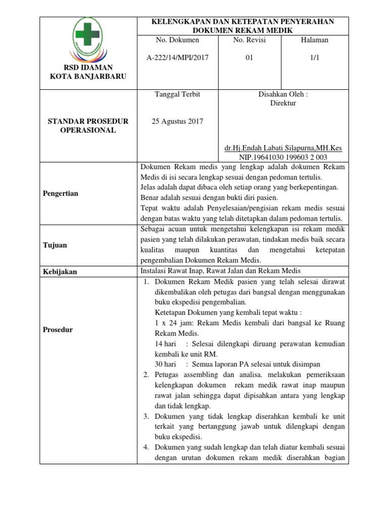 Sop Kelengkapan Dan Ketepatan RM | PDF