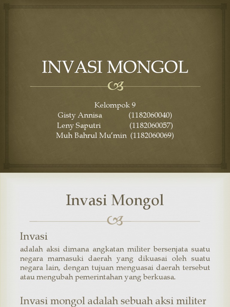 Kelompok 9 PPT Invasi Mongol | PDF