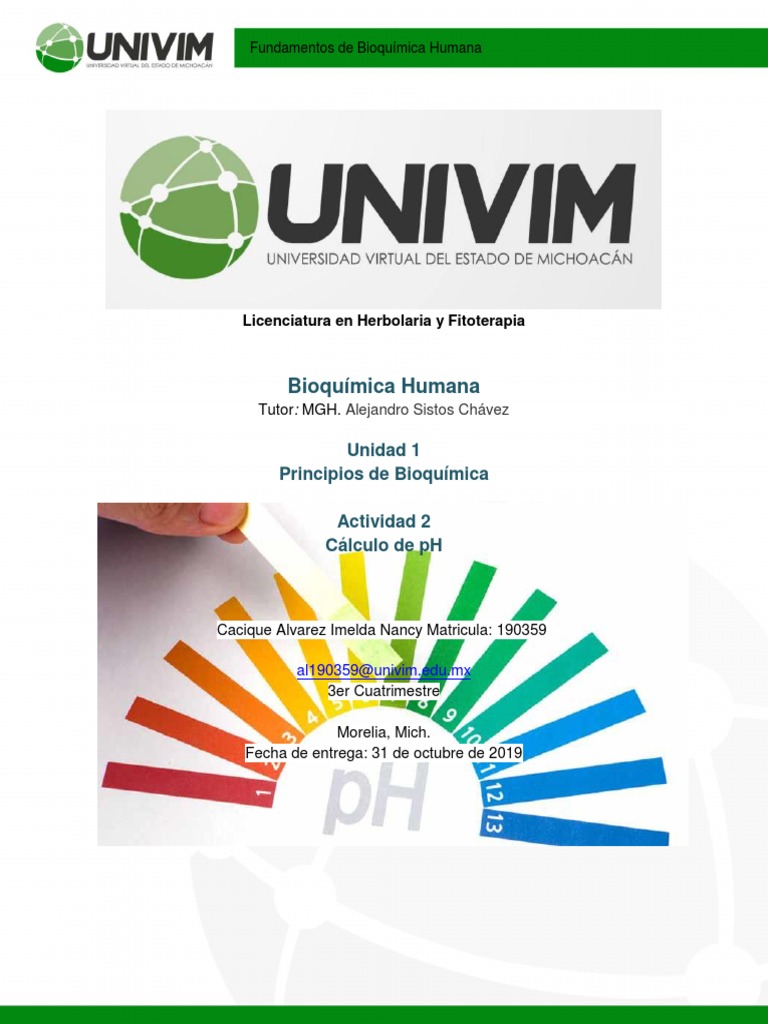 Cálculo de PH | PDF | Ph | Química Física