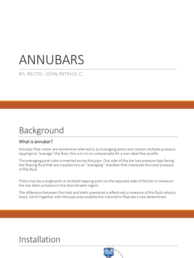 ANNUBAR | Download Free PDF | Flow Measurement | Fluid Dynamics