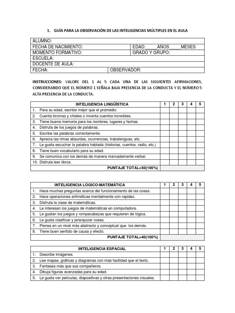 Instrumentos para Perfil Grupal | PDF | Salón de clases | Aprendizaje
