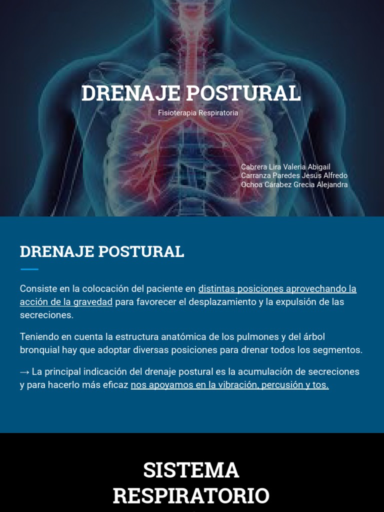 Drenaje Postural | PDF | Tos | Pulmón