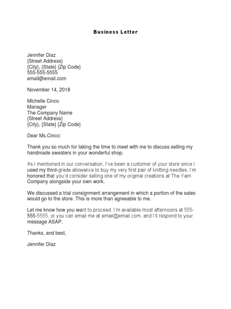 Business Letter | PDF | Business