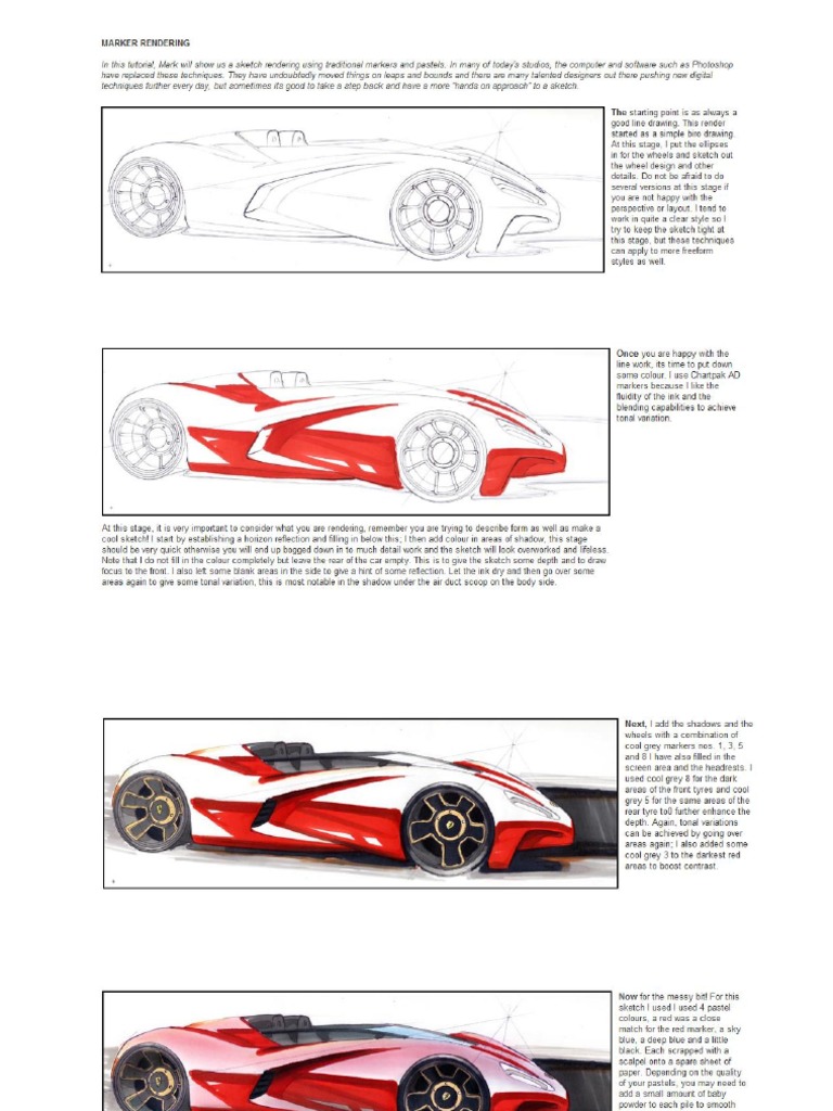 Tutorials Sport Car Marker Rendering | PDF