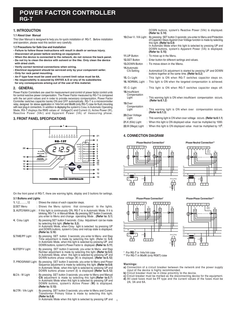 Understanding the Operation and Configuration of a Power Factor ...