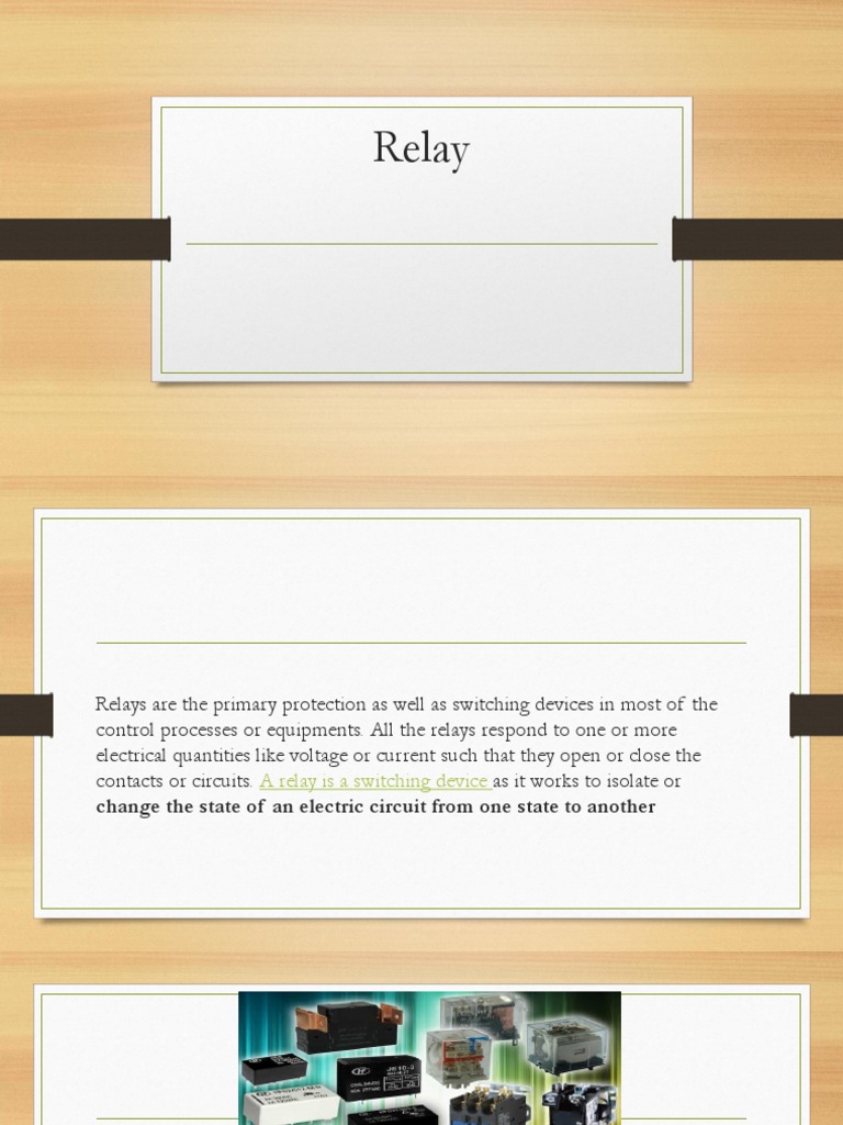 Types of Relays | PDF | Relay | Inductor