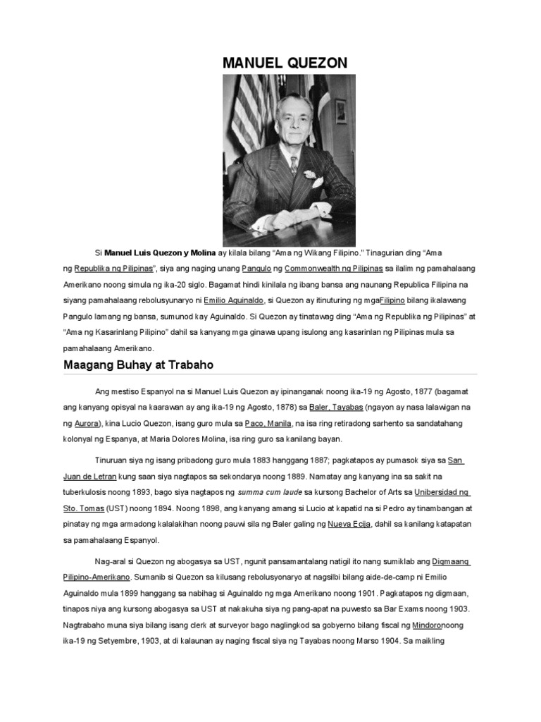 Manuel Quezon | PDF