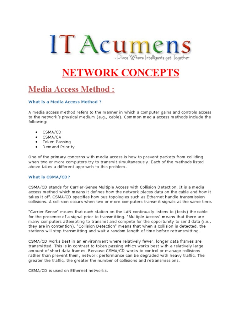 Media Access Method | PDF | Ethernet | Computer Network