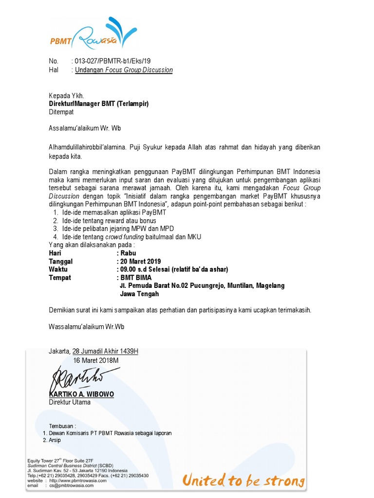Surat Undangan FGD | PDF