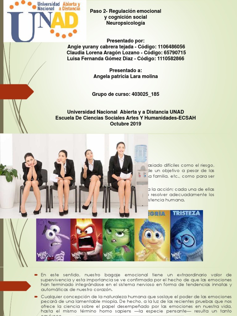 Paso 2 Regulación Emocional Y Cognicion Social Pdf Cerebro Las