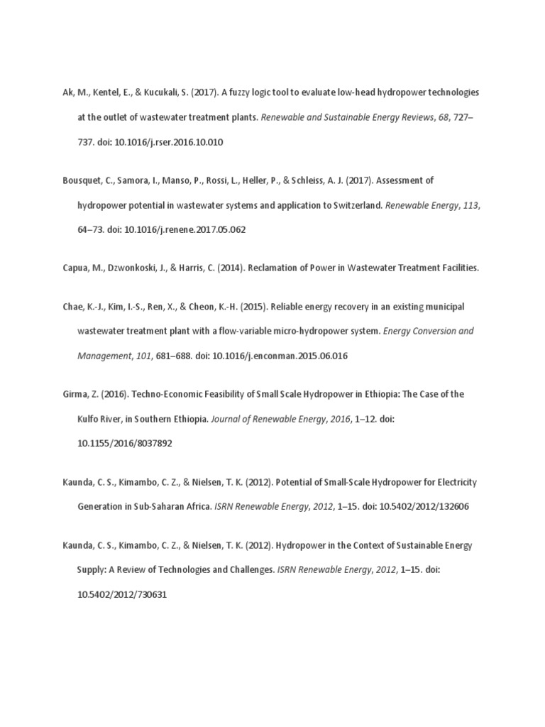 RRL Ref Apa Format | PDF | Hydroelectricity | Renewable Energy
