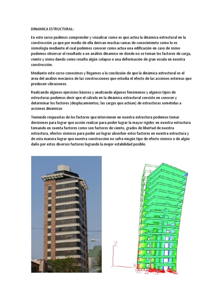 Dinámica Estructural y Cargas Dinámicas | PDF | Temblores | Dinámica ...