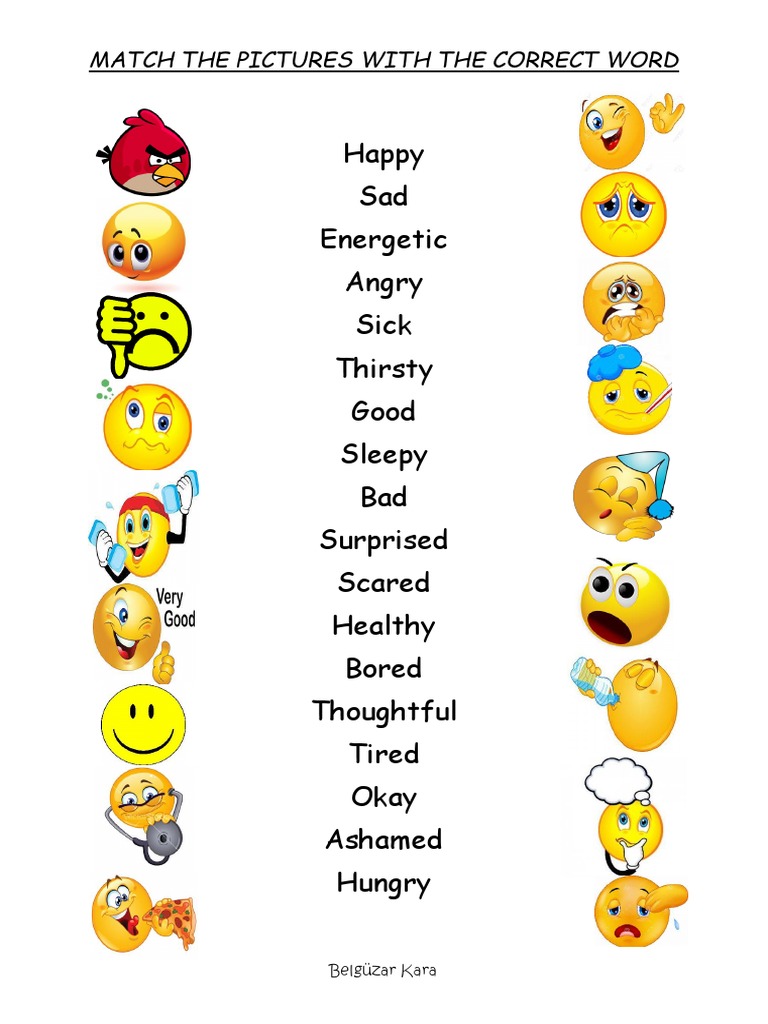 Feelings Emotions Match Activities Promoting Classroom Dynamics | PDF