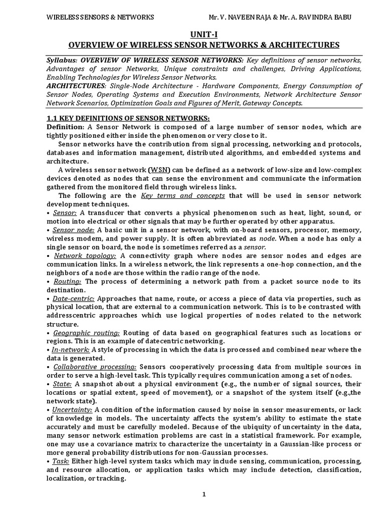 WSN Unit-12 | PDF | Wireless Sensor Network | Digital Signal Processor