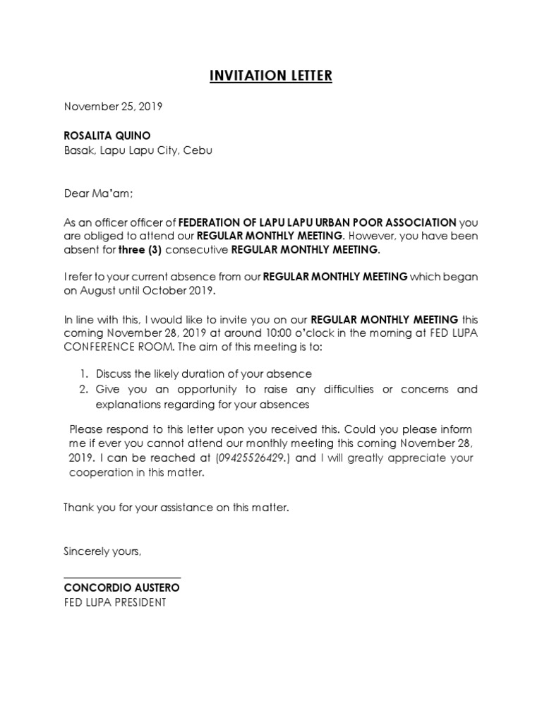 Invitation Letter | PDF