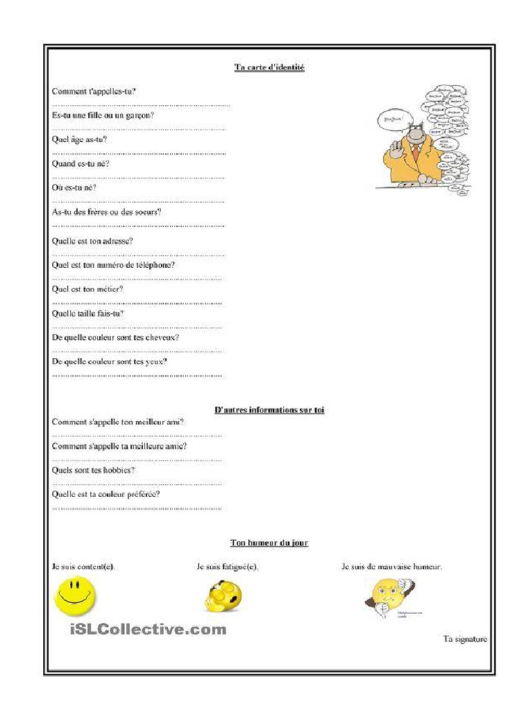 Fiche D'identité | PDF