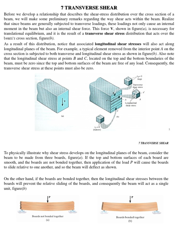 5.transverse Shear | PDF | Bending | Beam (Structure)