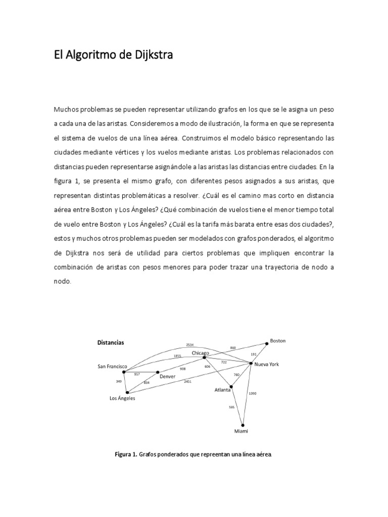 Algoritmo de Dijkstra | PDF | Vértice (teoría de grafos) | Áreas de ...