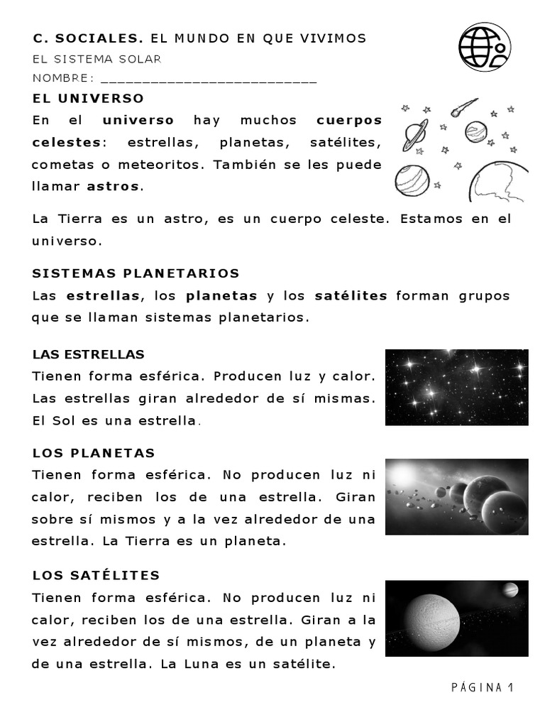Sistema Solar: Sol, Tierra y Luna | PDF | Naturaleza