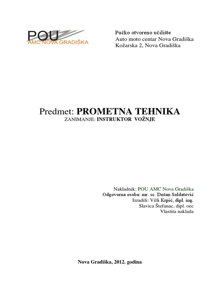 Prometna Tehnika1 | PDF