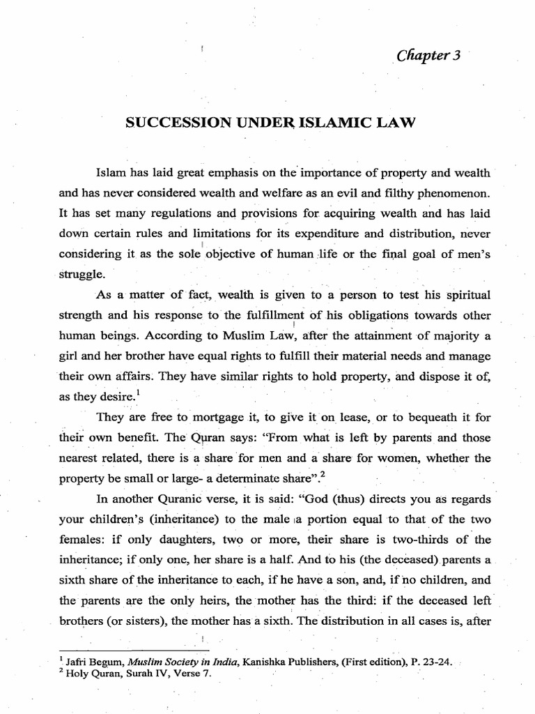 Notes On Muslim Law | PDF | Inheritance | Sharia
