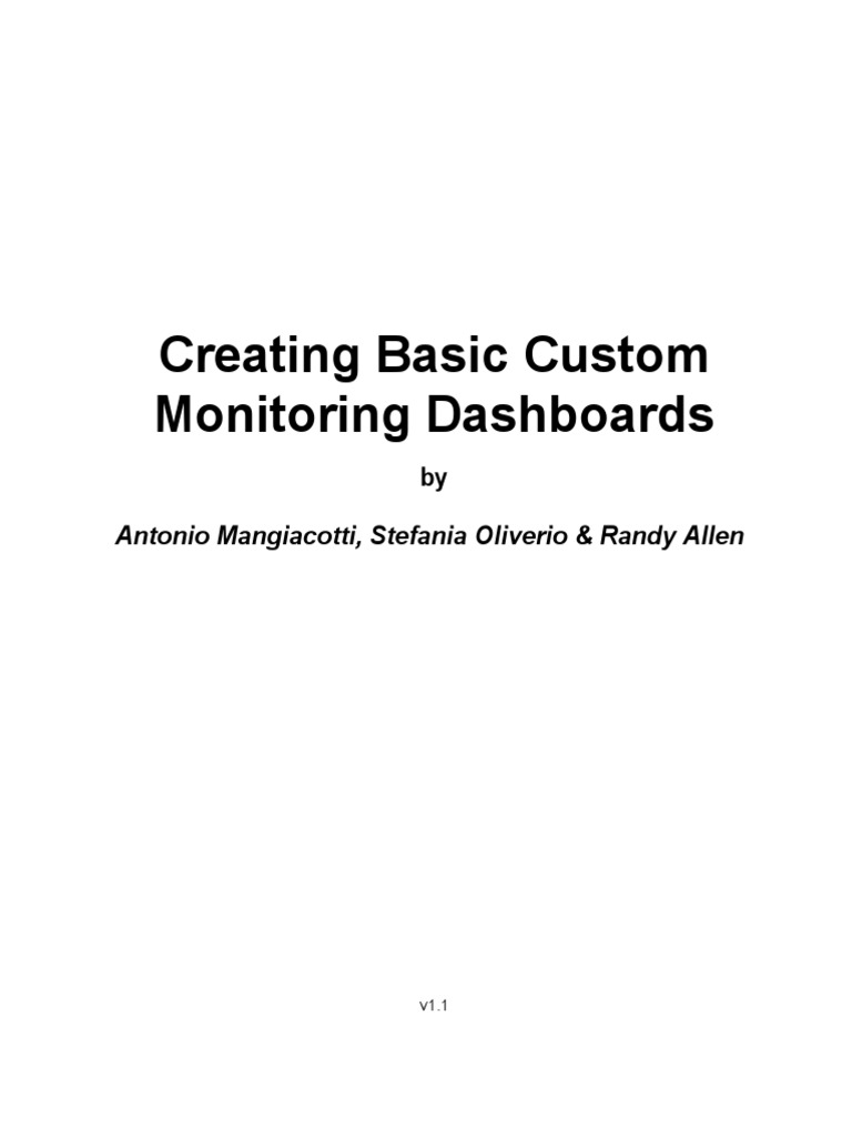 Creating Custom Monitoring Dashboards v1.1 | Download Free PDF ...