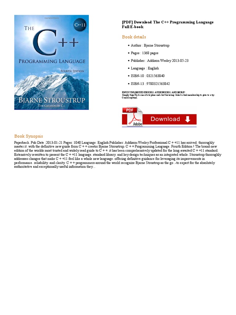 The C Programming Language | Download Free PDF | C++ | E Books