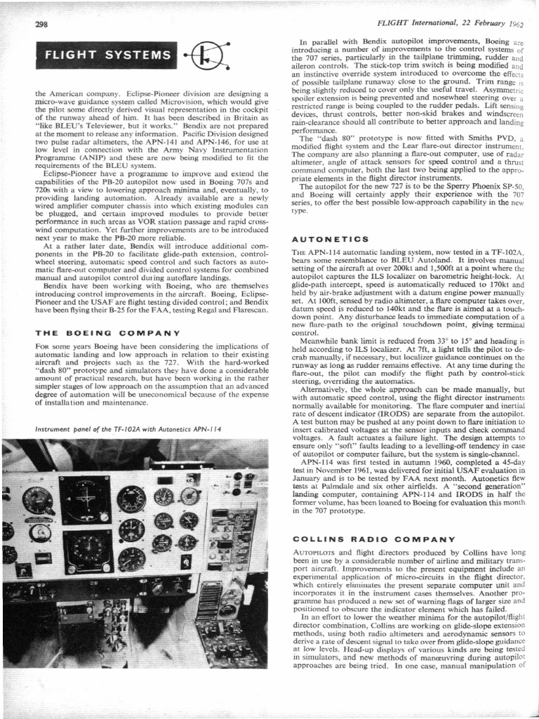 Autopilot Type | PDF | Aircraft Flight Control System | Aviation
