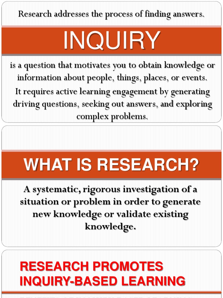 Inquiry-Based Research and Learning | PDF | Inquiry Based Learning ...