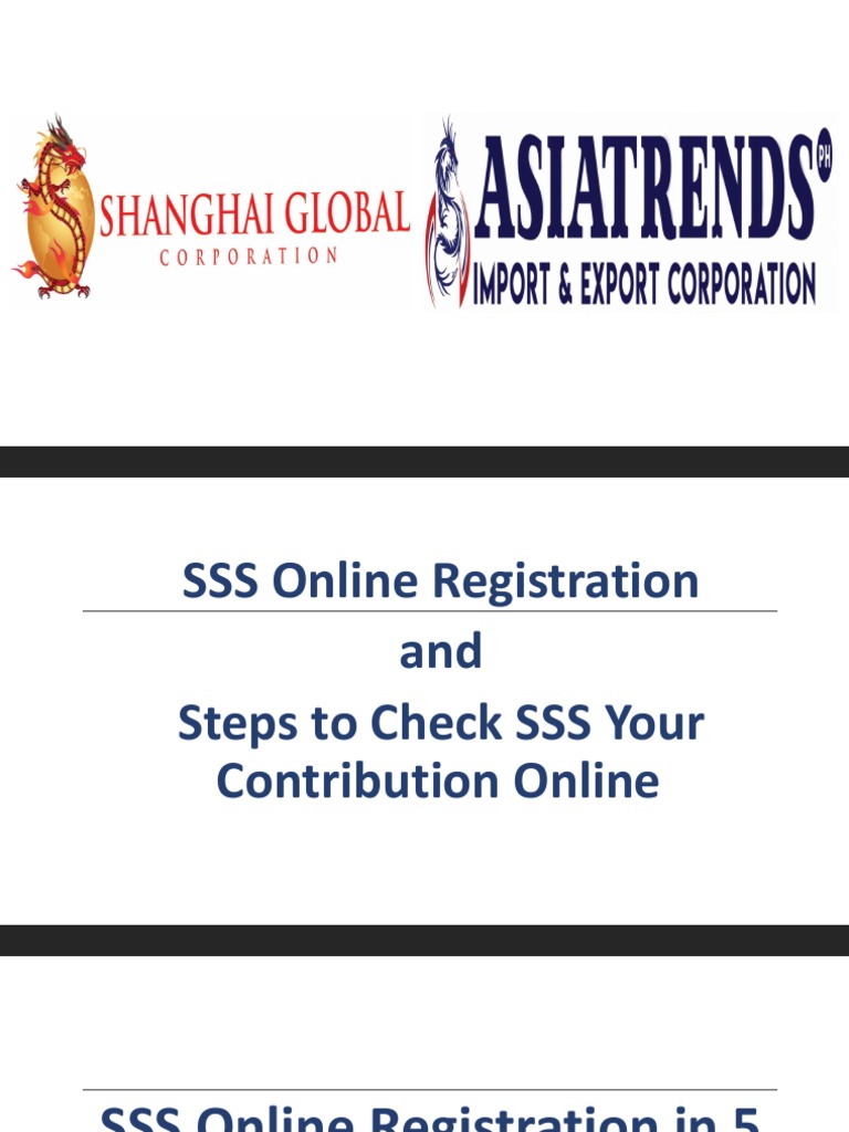 SSS Online Registration - HR Presentation | PDF