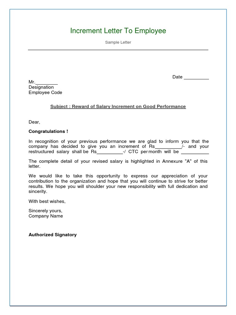 How To Write Salary Increment Letter Salary Acknowledgement Letter