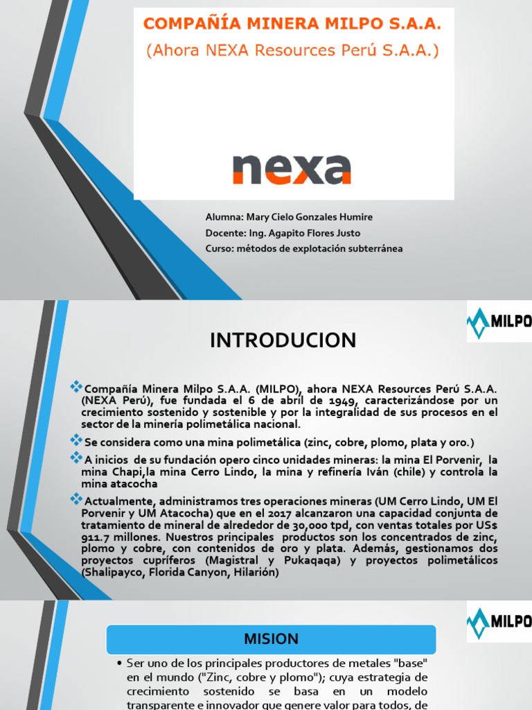 Compañía Minera Milpo | PDF | Minería | Cobre