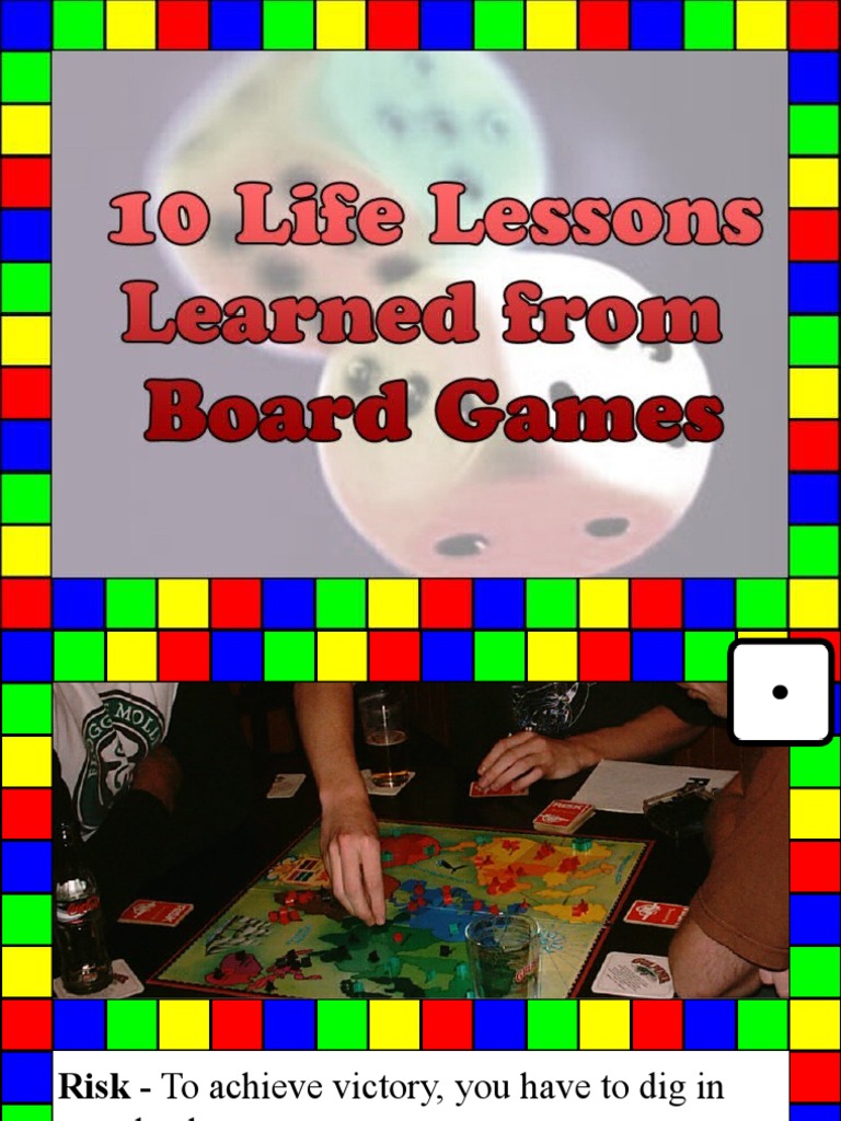 Life Lessons from Board Games | PDF | Cooking, Food & Wine