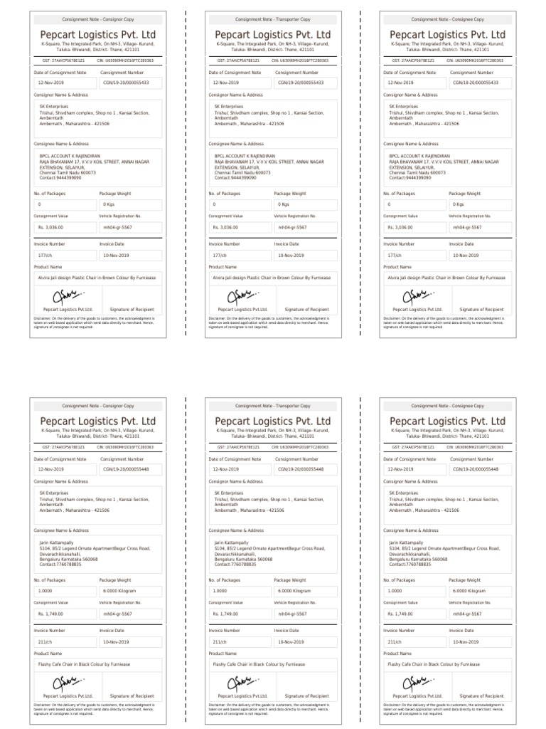 Consignment | PDF | Bill Of Lading | Invoice