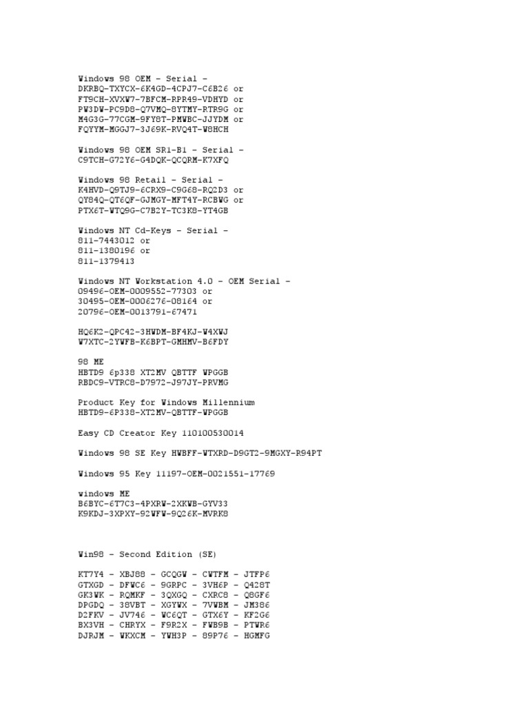 Windows 2000 CD KEY | PDF | Windows 2000 | Microsoft Windows