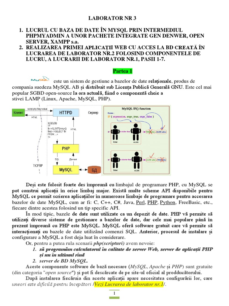 Lab 3 BD Mysql Phpmyadmin Partea 1 Last | PDF