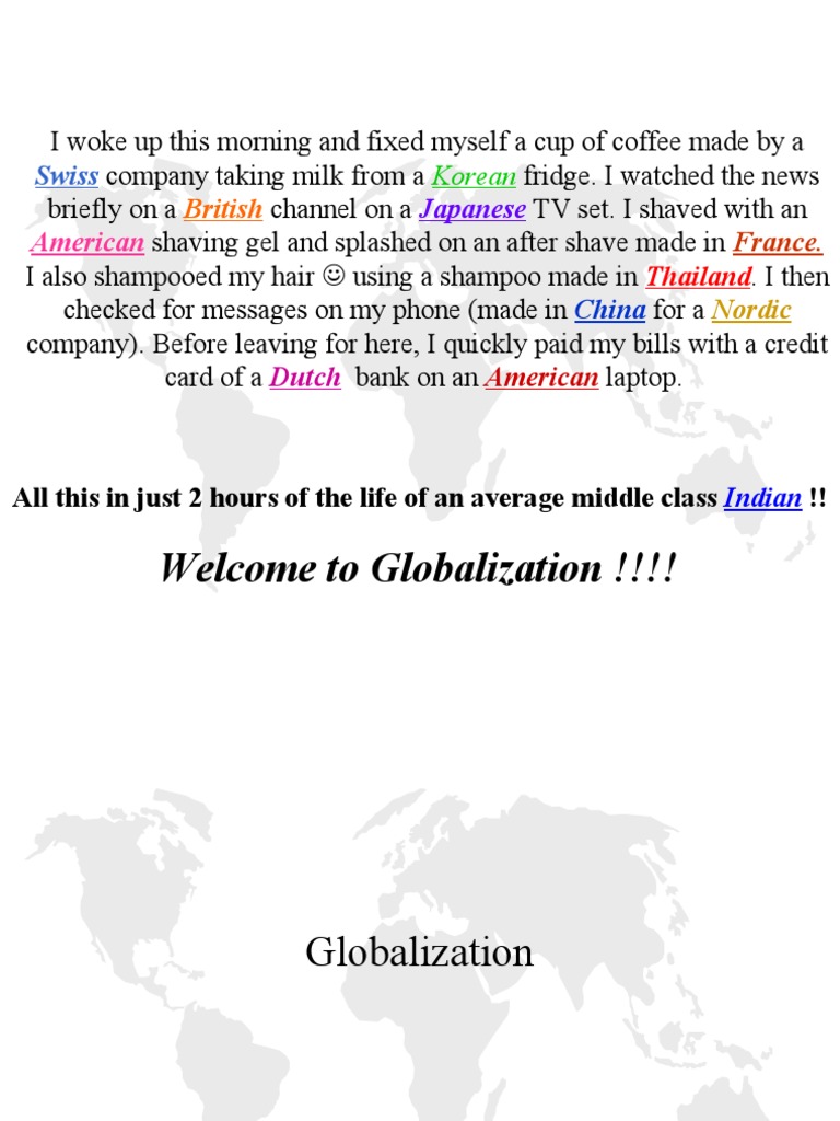 Welcome To Globalization !!!!: British | PDF | Globalization | Foreign ...