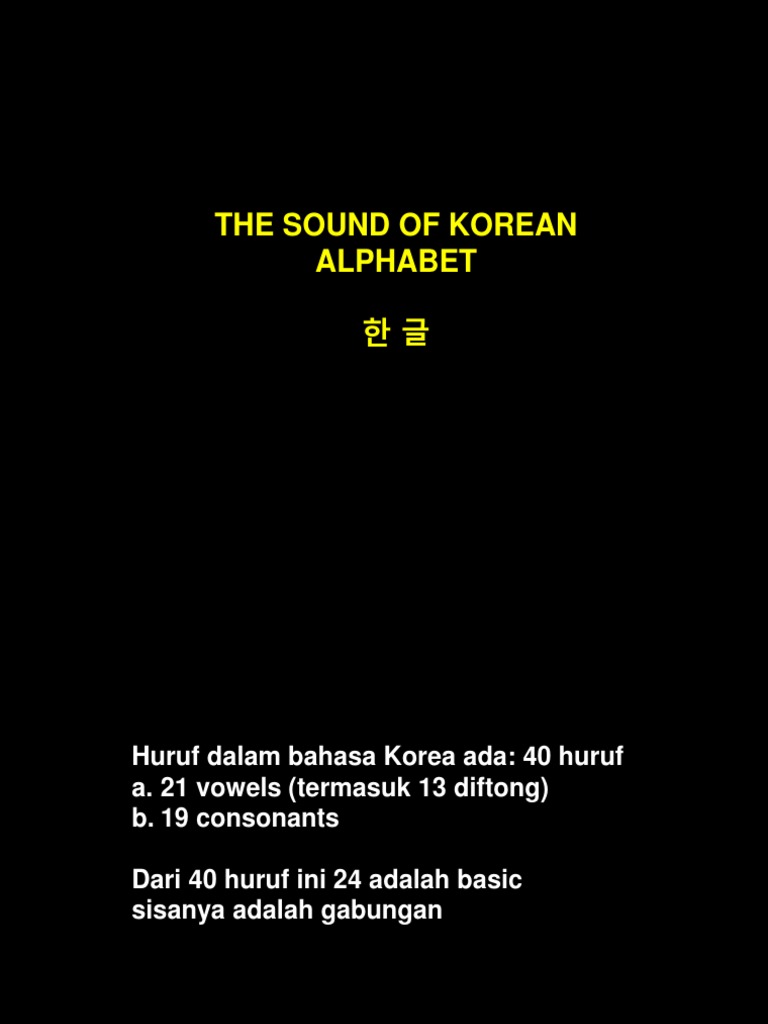 Korean Alphabet | PDF | Consonant | Languages Of Asia