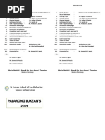 Program Flow of The INTRAMURAL DAYS 2014 | PDF | Leisure