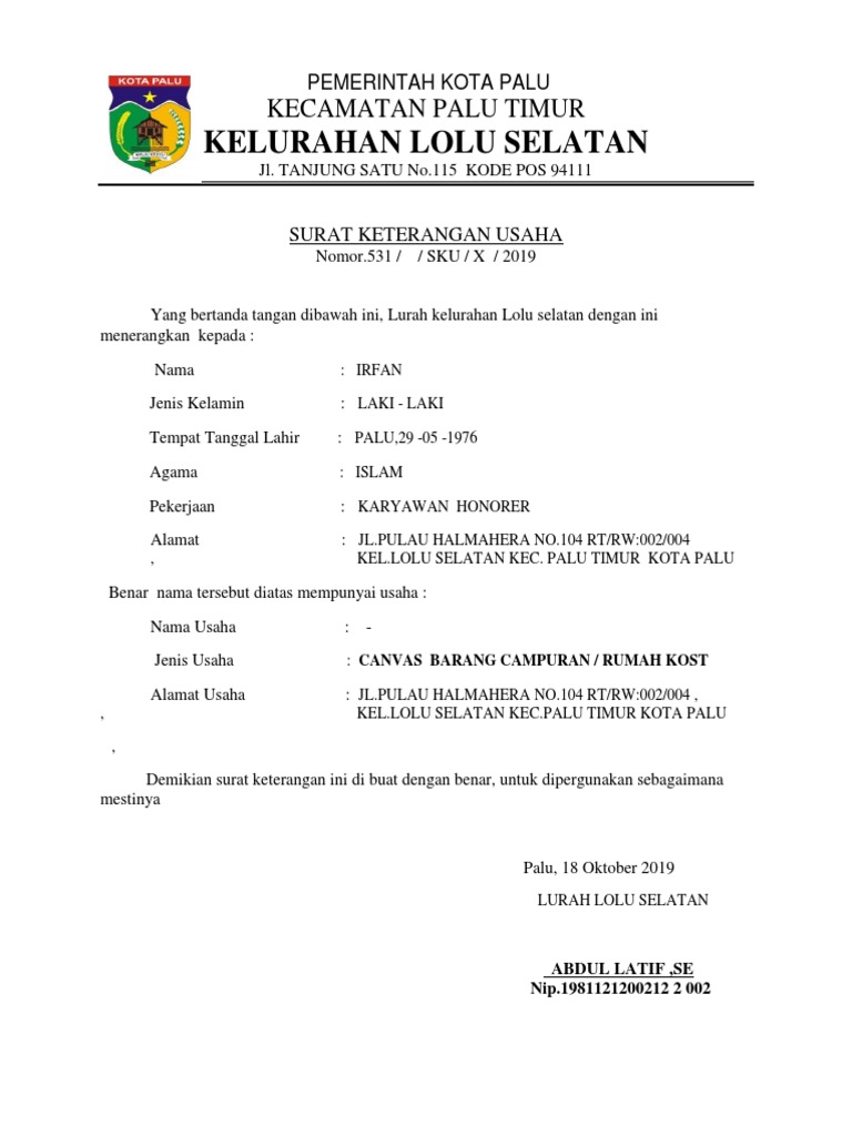 Pemerintah Kota Palu Pdf