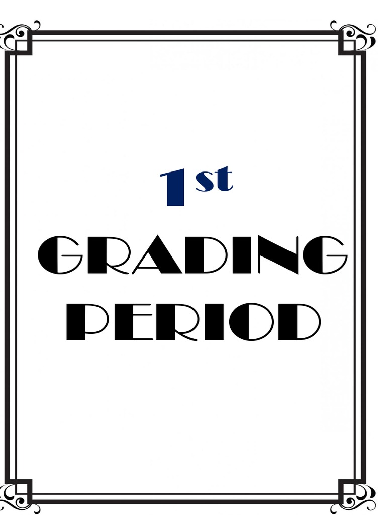 1st Grading Period | PDF