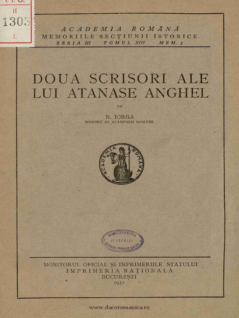 Două Scrisori Ale Lui Atanase Anghel PDF | PDF